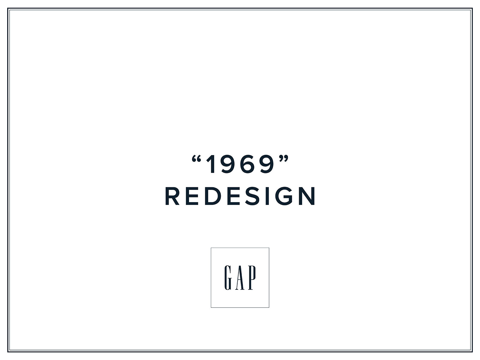 Gap Brand Design | Redesign 1969 | John Caruso