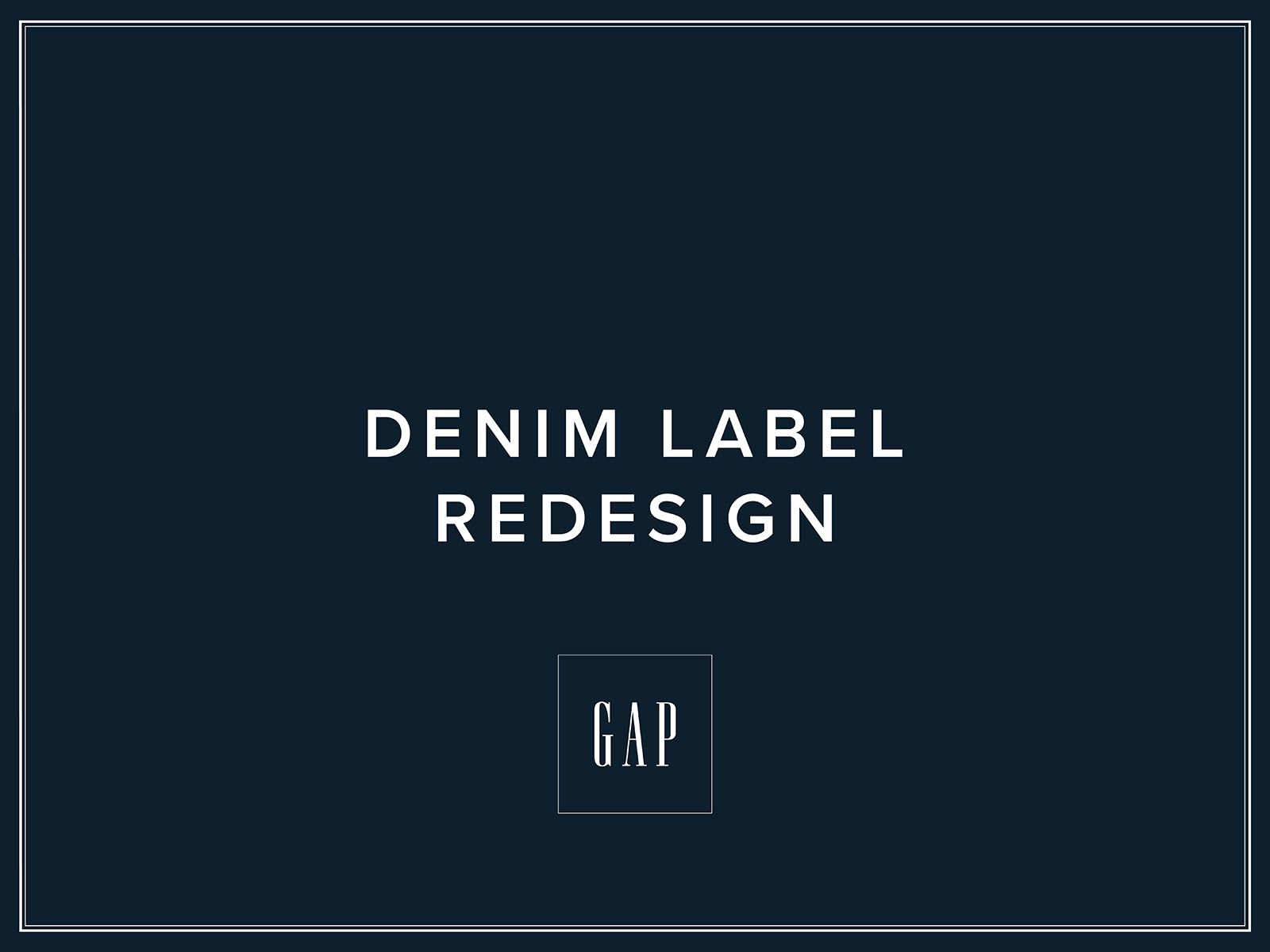 Gap Brand Design | Redesign Denim Labels | John Caruso